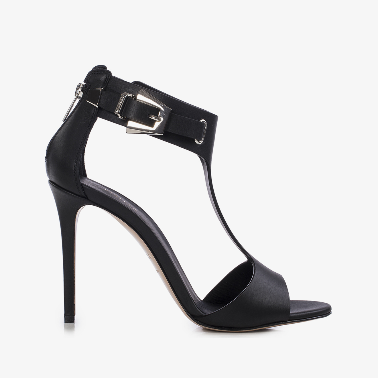 Black/silver leather sandal - Le Silla